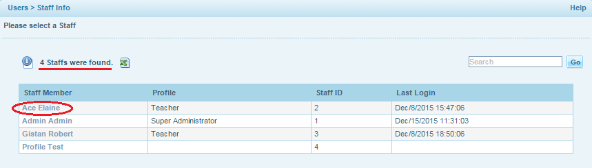 View Parent and Staff Info – OS4ED