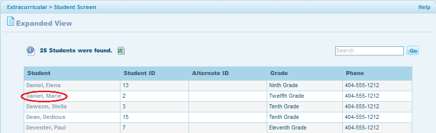 Student Screen – OS4ED