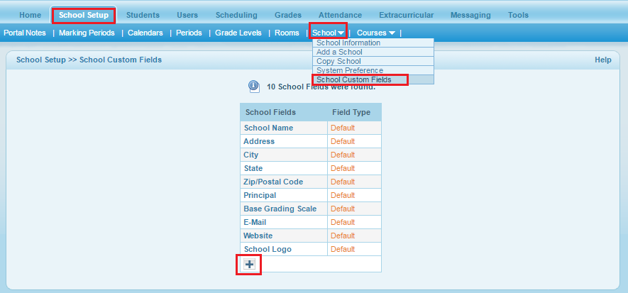 How to add/manage school custom fields – OS4ED