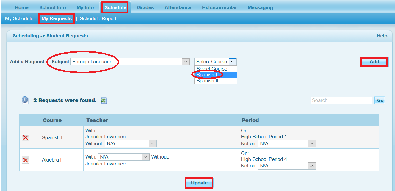 My Requests – OS4ED